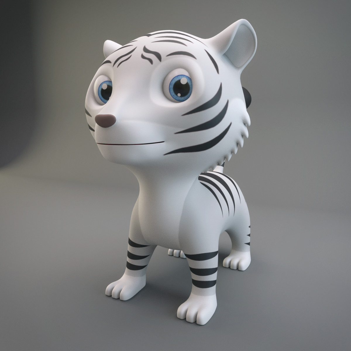 animated white tiger
