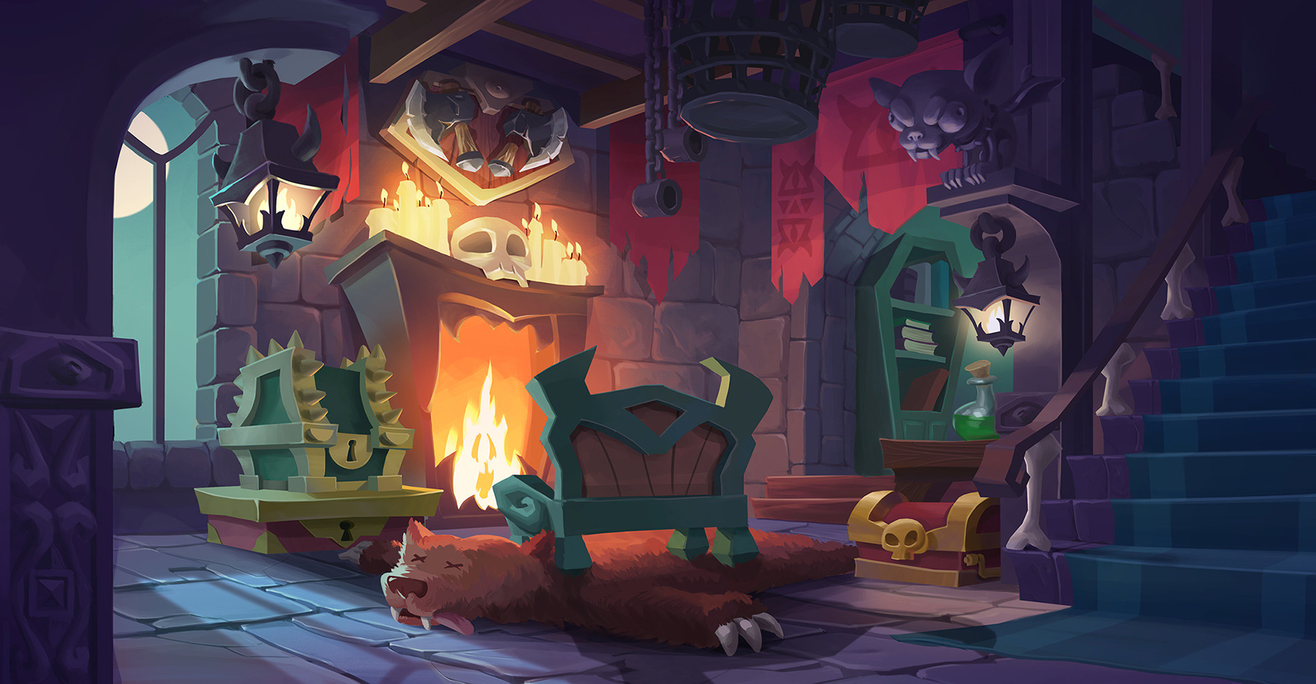 ArtStation - Little demon's house / interior