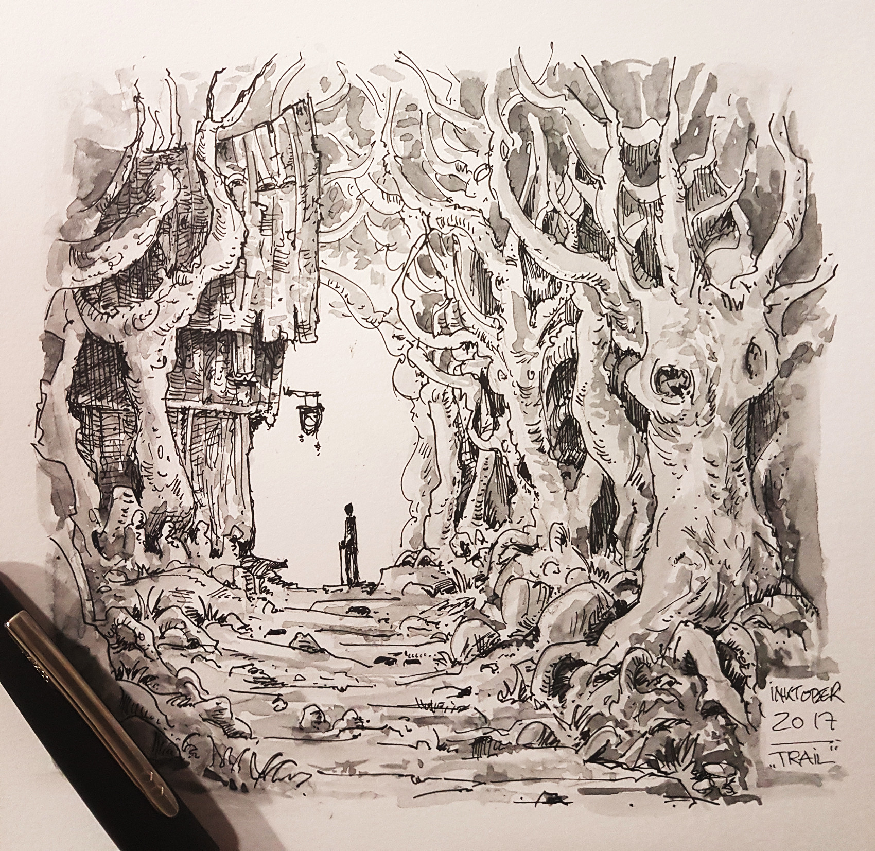 ArtStation - Inktober 2017 - #22 "Trail"