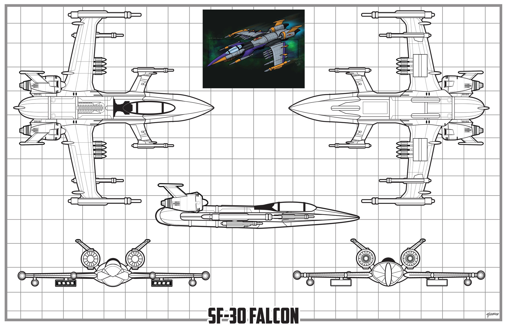 ArtStation - Earth-link Origins Falcon Schematics