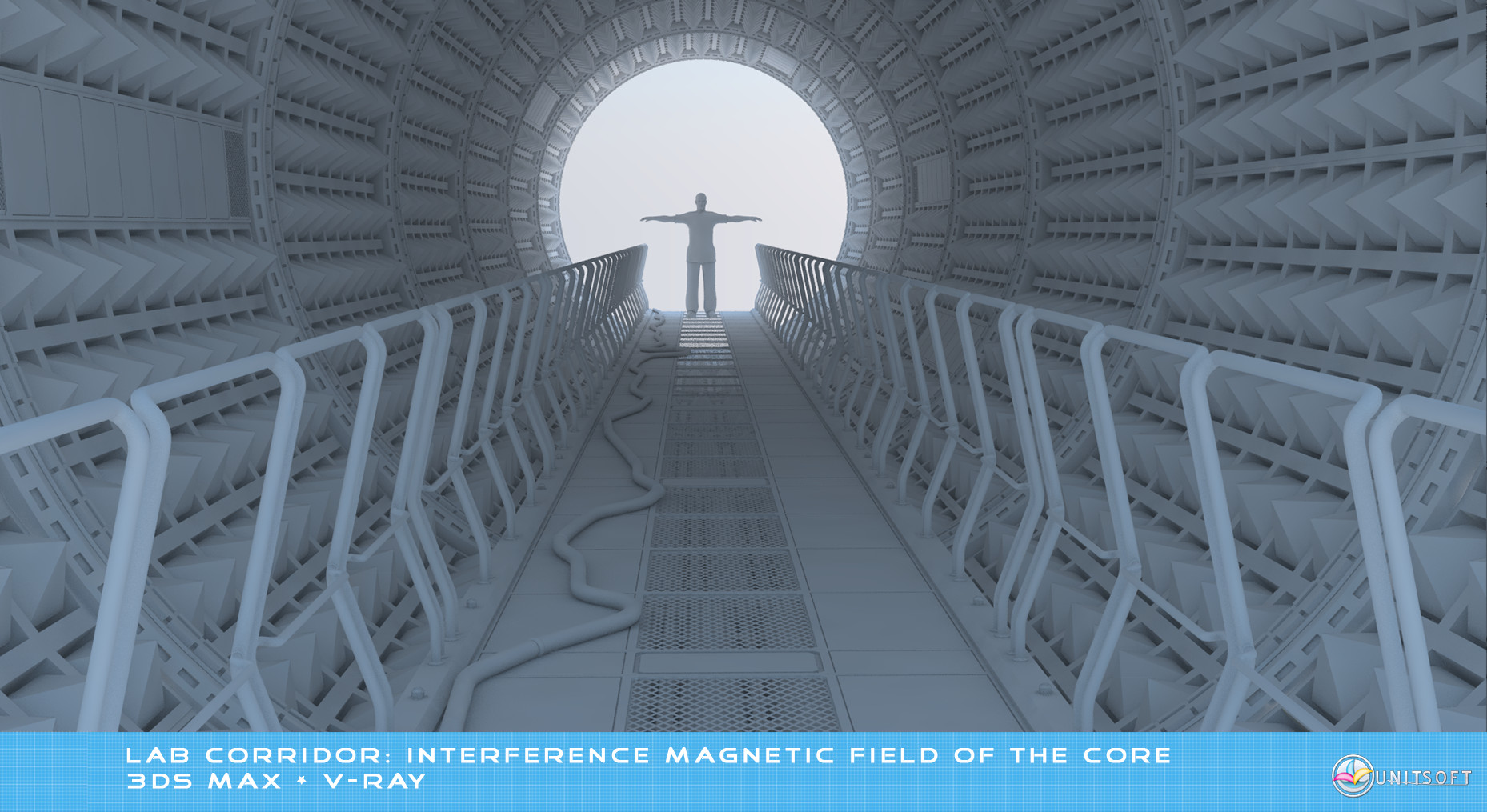 ArtStation - Lab Corridor: Interference magnetic Field of the Core