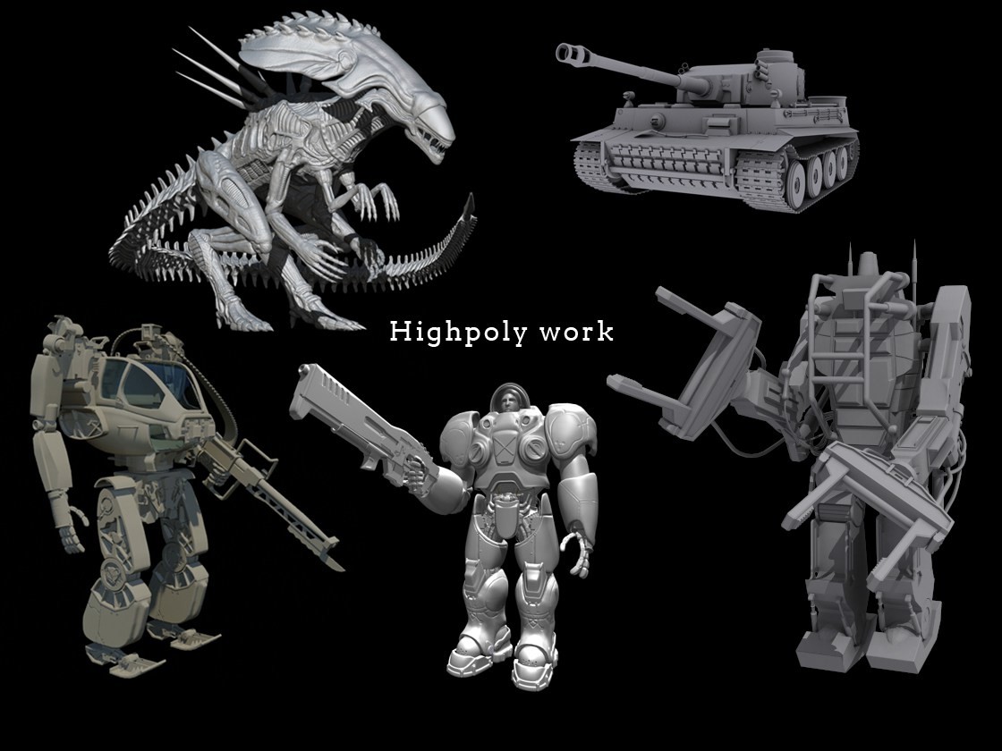 ArtStation - High Poly work