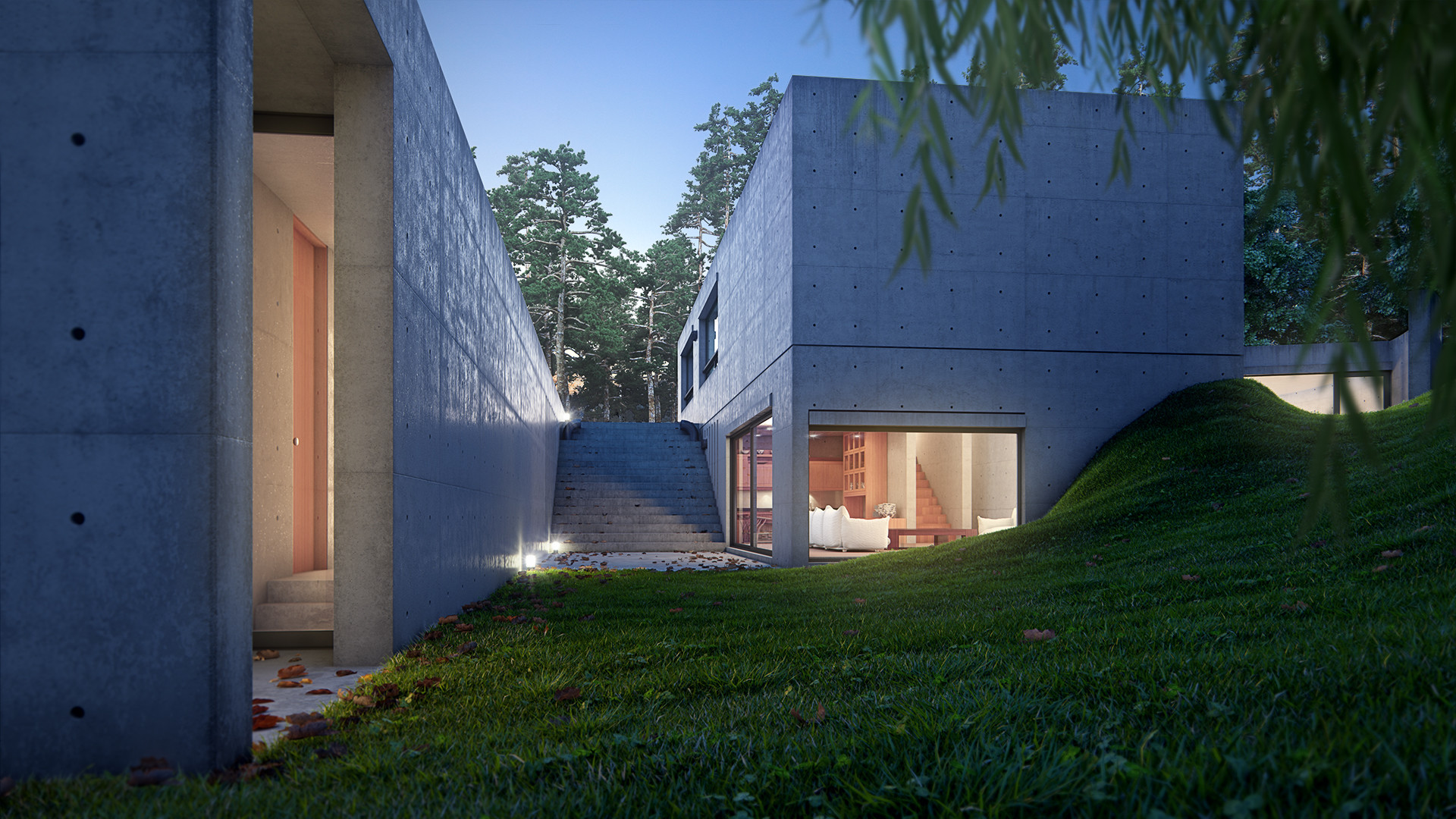 Florian Berg - Koshino House | Tadao Ando | Architecture Visualization ...