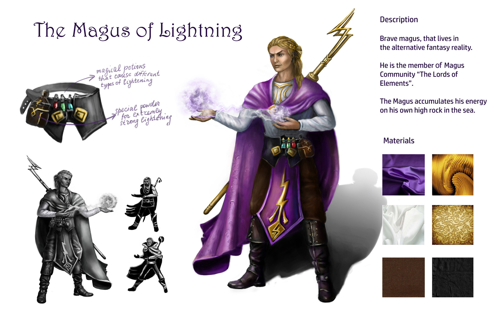 ArtStation - The character - The Magus of Lightning
