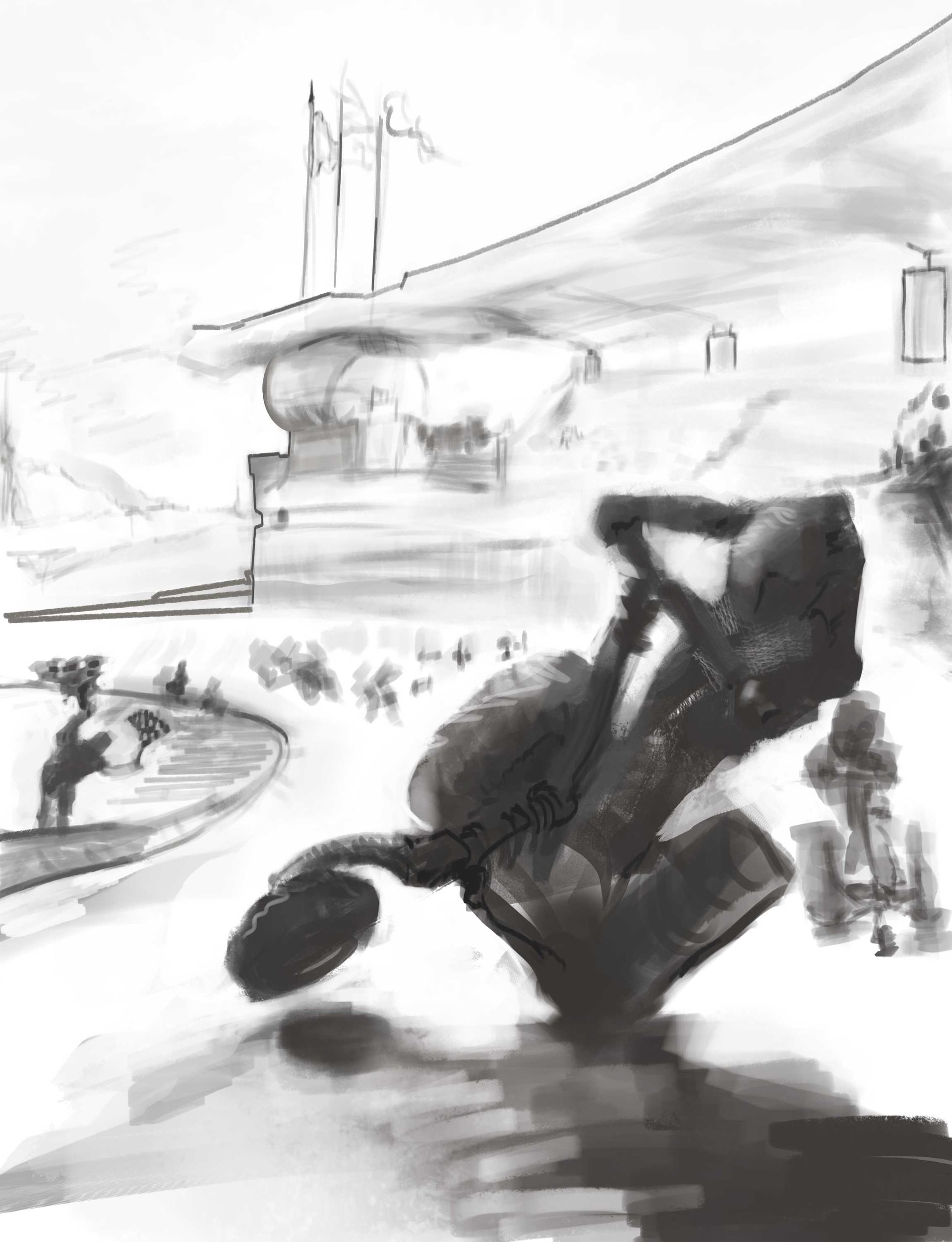 ArtStation - segway race sketch