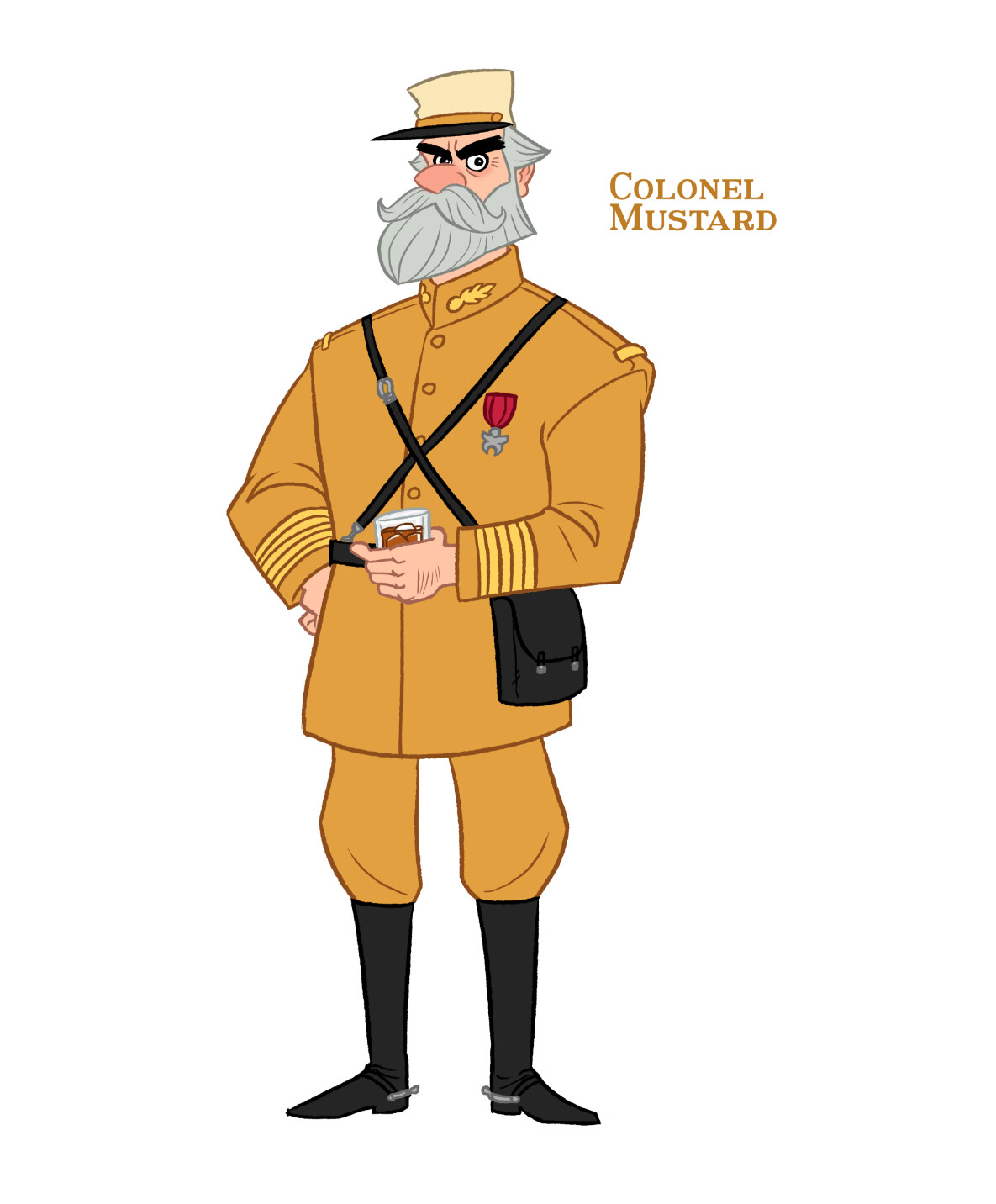 Arturo Aguirre Art - Clue - Colonel Mustard Redesign