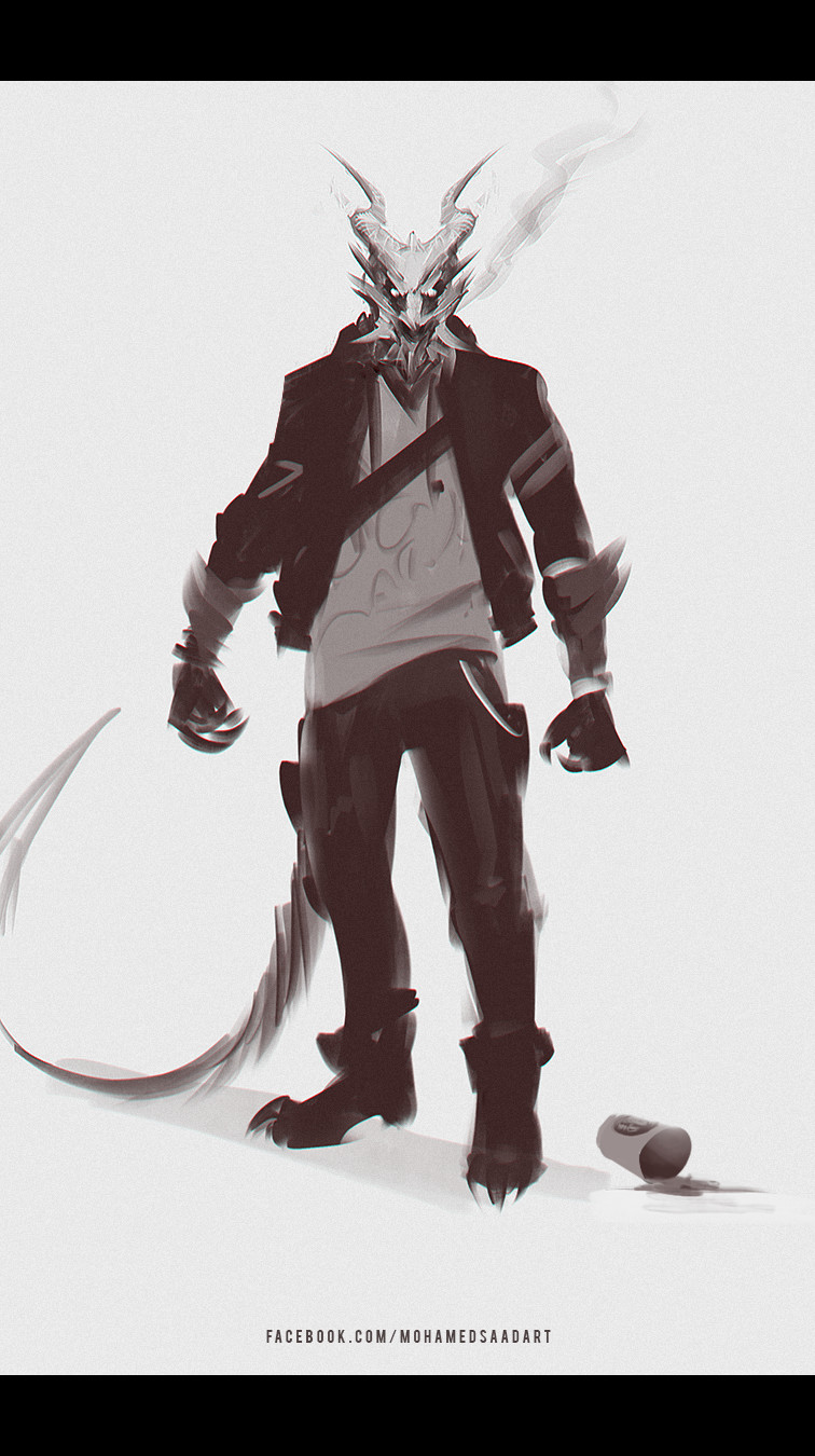 ArtStation - 30 min sketch - Urban dragon