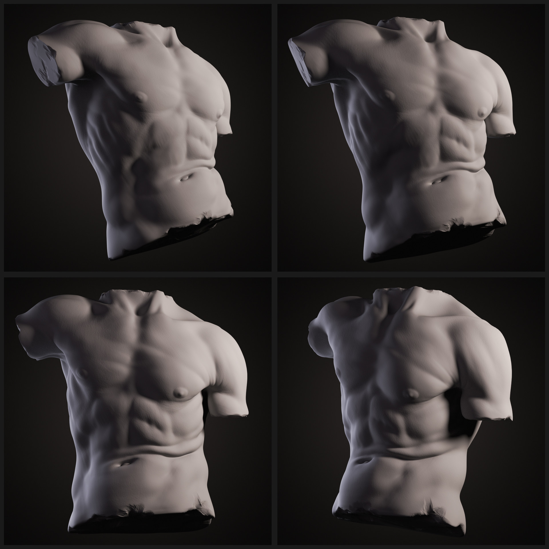 Jae wook (Wookanistic) Park - Human Anatomy study with Arnold render