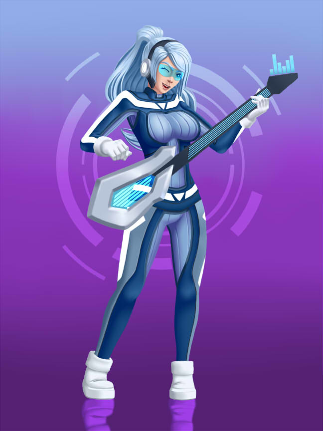 ArtStation - Digital Guitar Girl