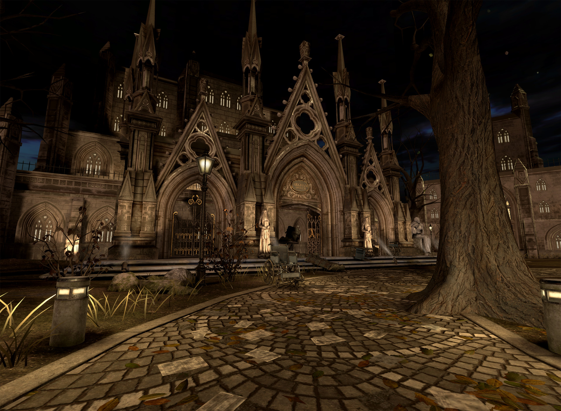 Environment Art Portfolio of Wyatt Zink - Arkham Asylum Exterior ...