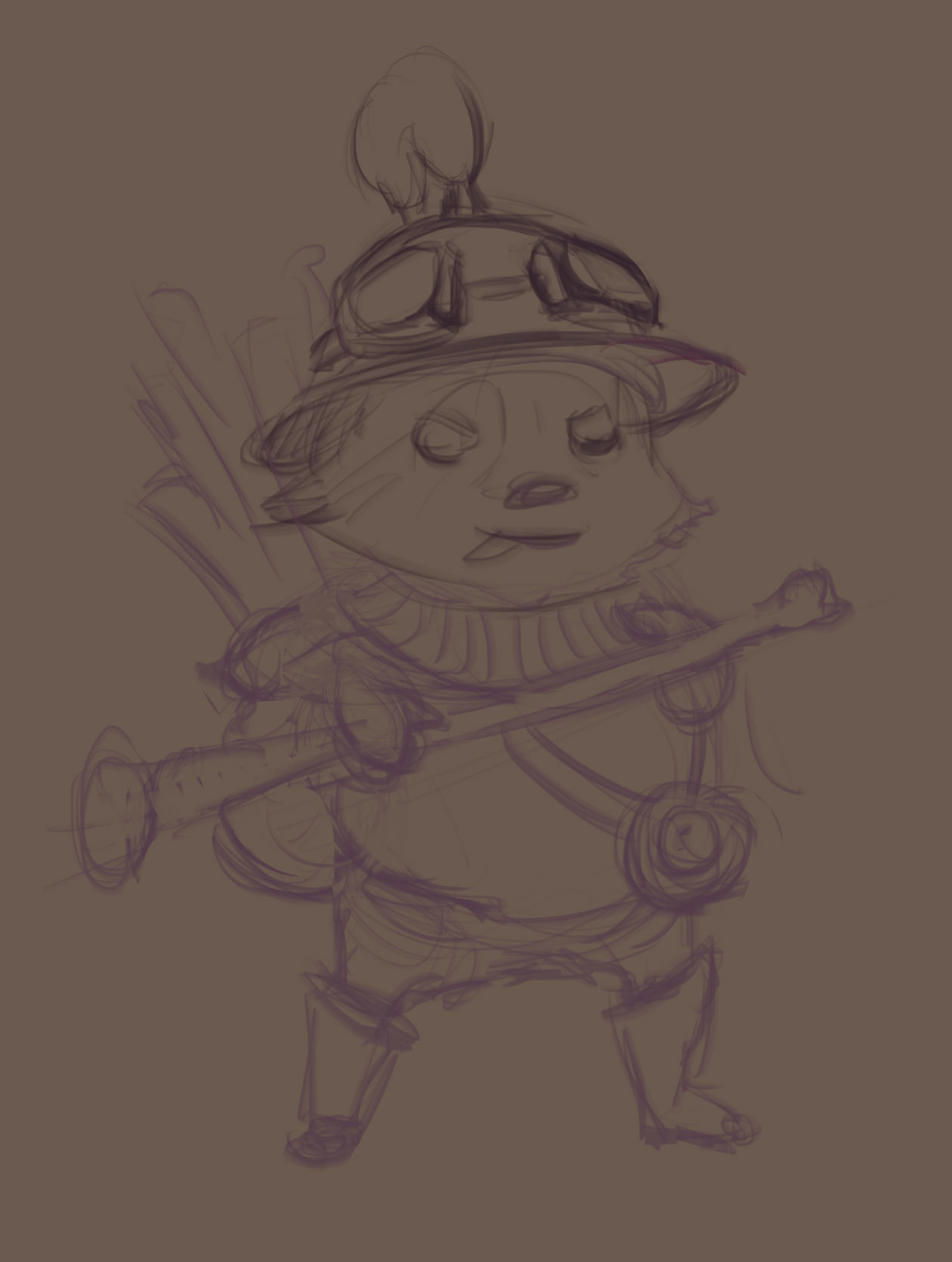 teemo drawing easy