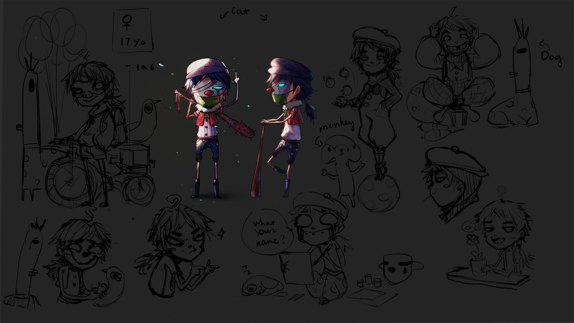 ArtStation - Character Sketch Concept Circus Design