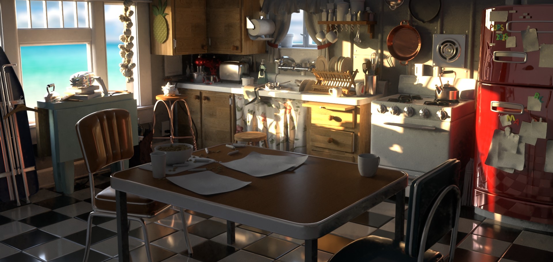 ArtStation - Lighting WIP - Pixar Kitchen