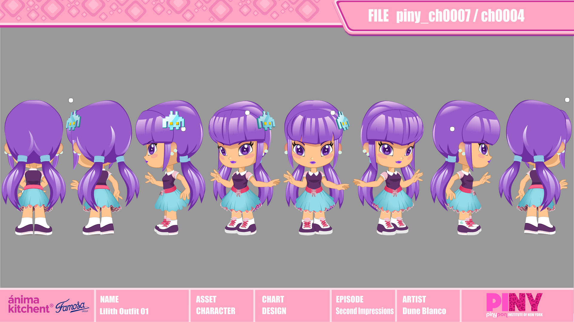 Dune Blanco - PINY Institute Of New York _ CHARACTER DESIGN