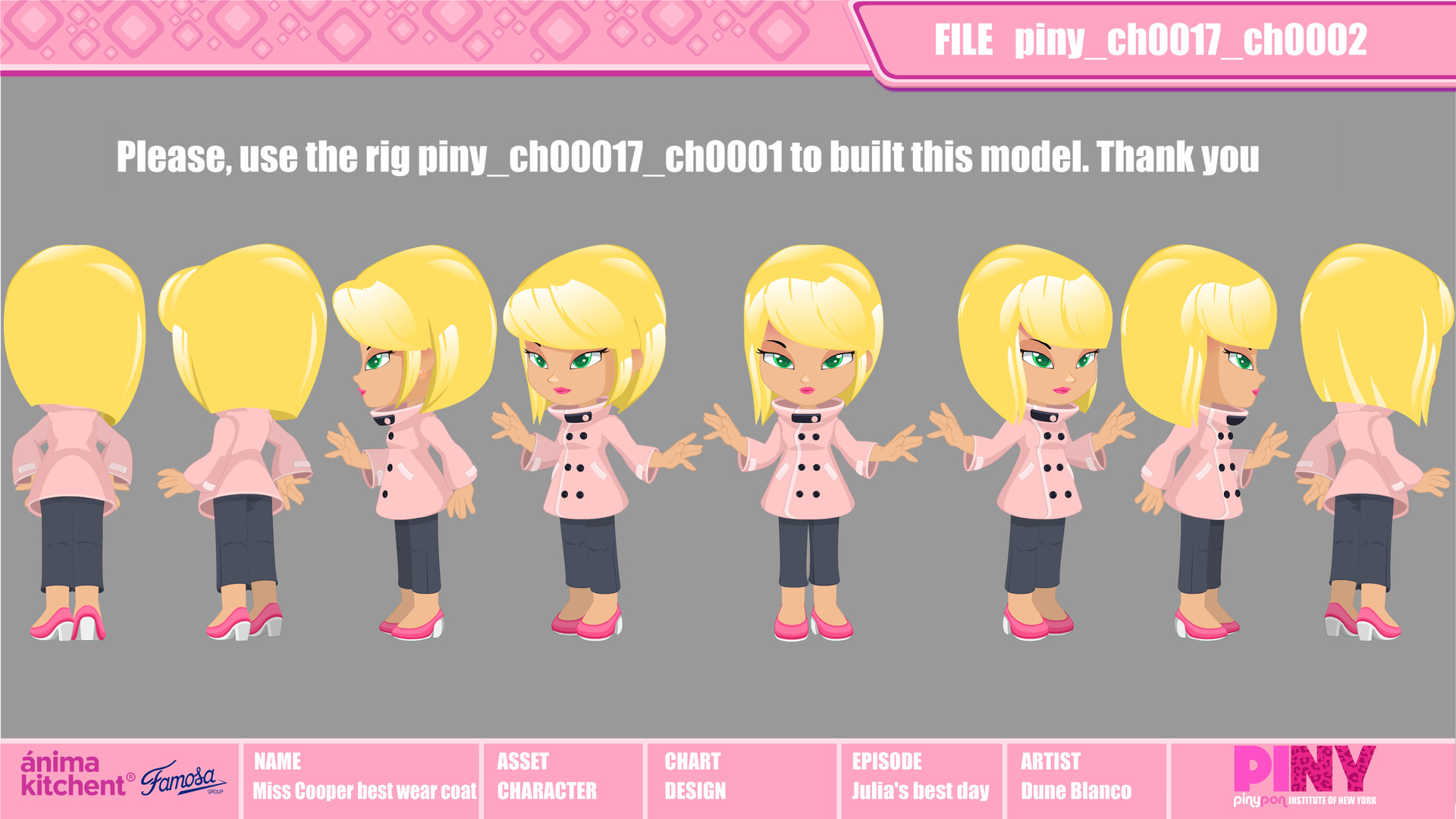 Dune Blanco - PINY Institute Of New York _ CHARACTER DESIGN