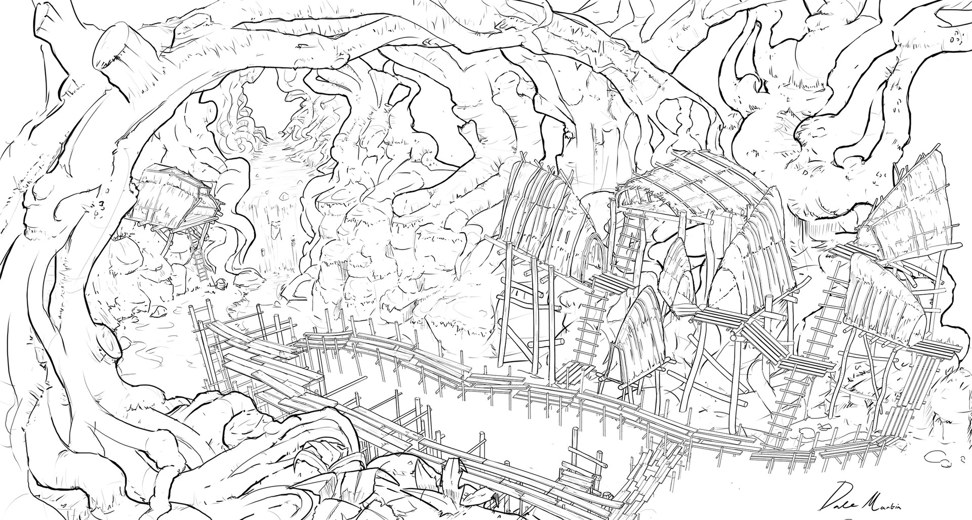 ArtStation - Forest village