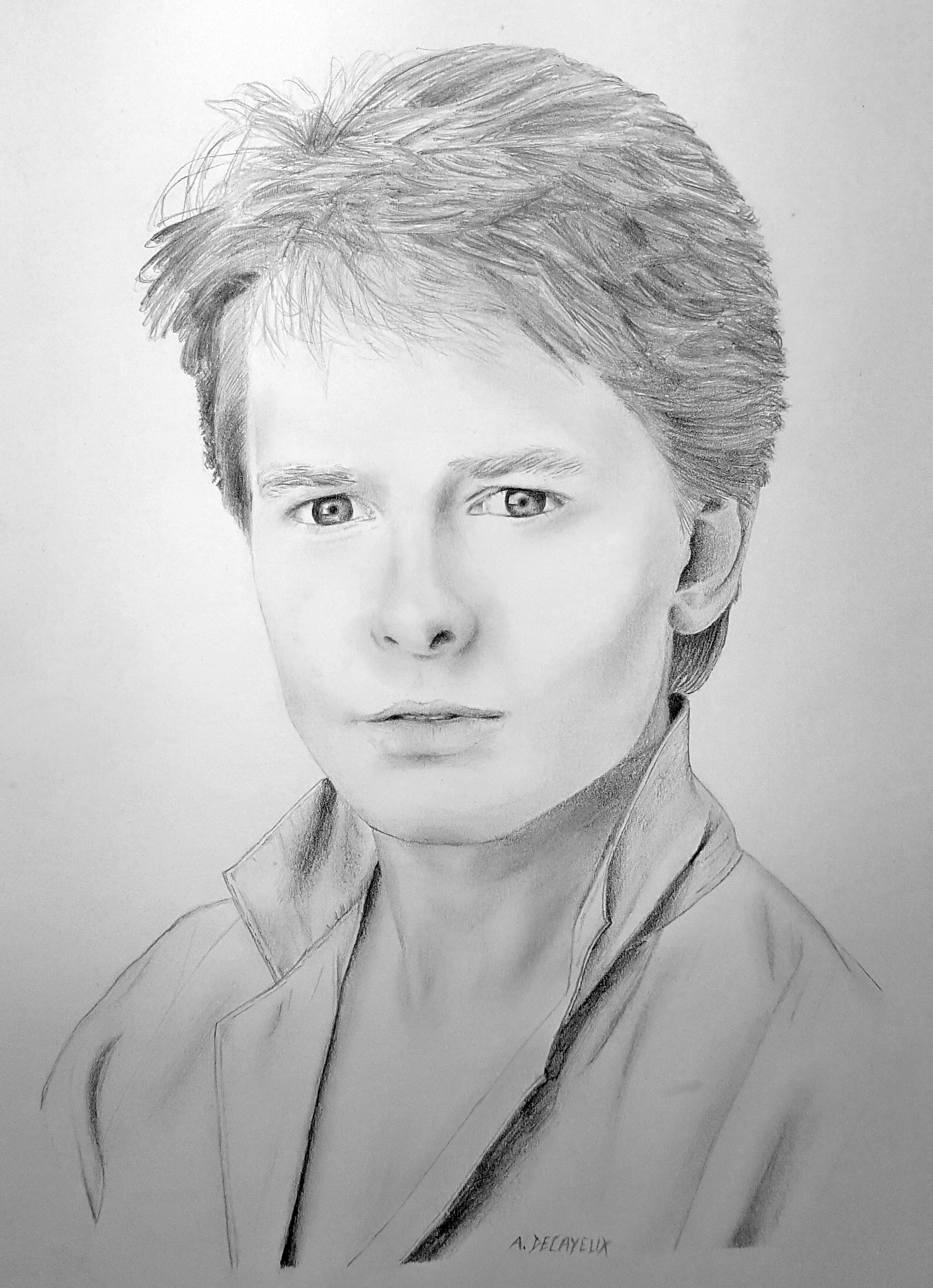 how to draw michael j fox