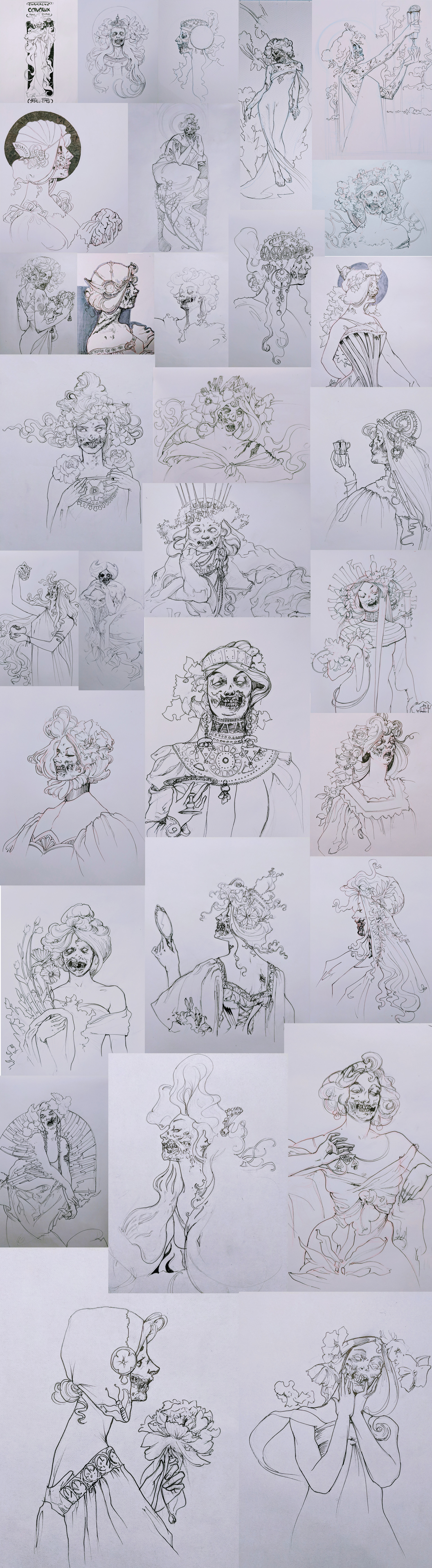 ArtStation - Inktober 2017 - Zombie Nouveau