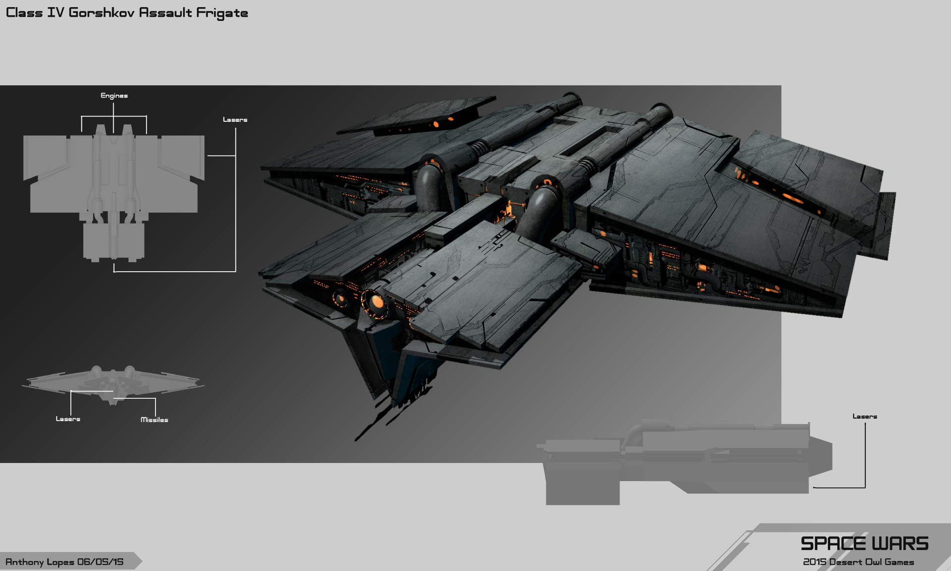 Anthony Lopes - Space Wars Ship Concepts: SOL Imperial Worlds