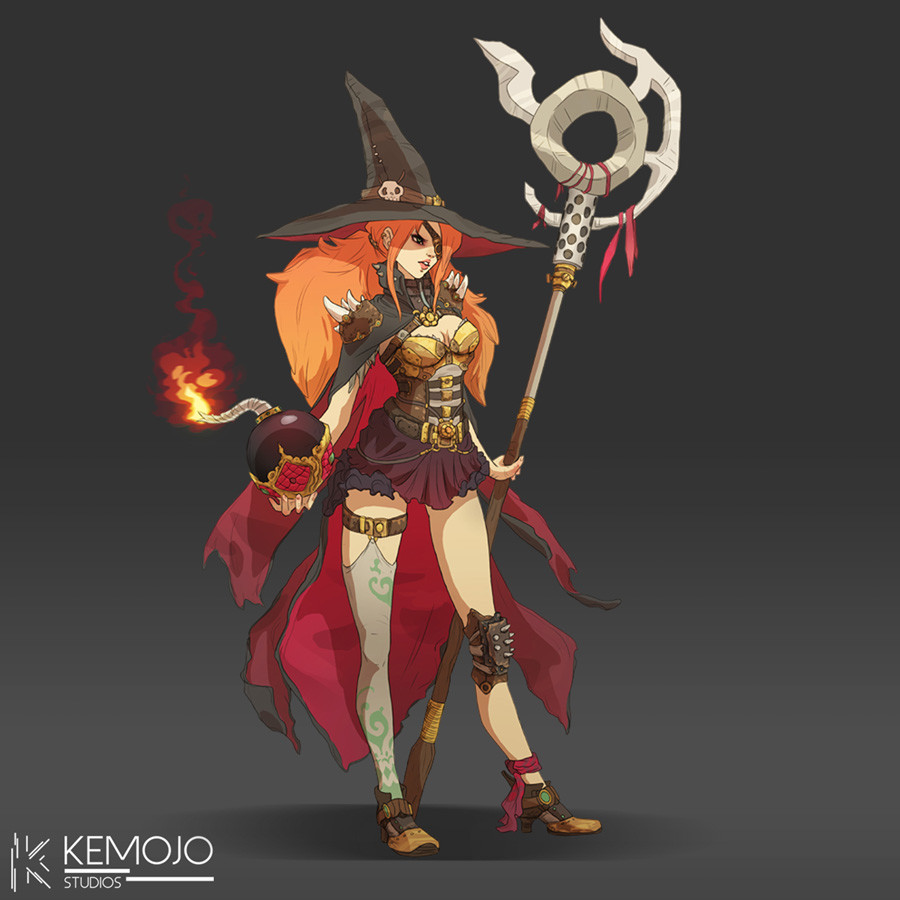 ArtStation - Pyromancer Witch concept