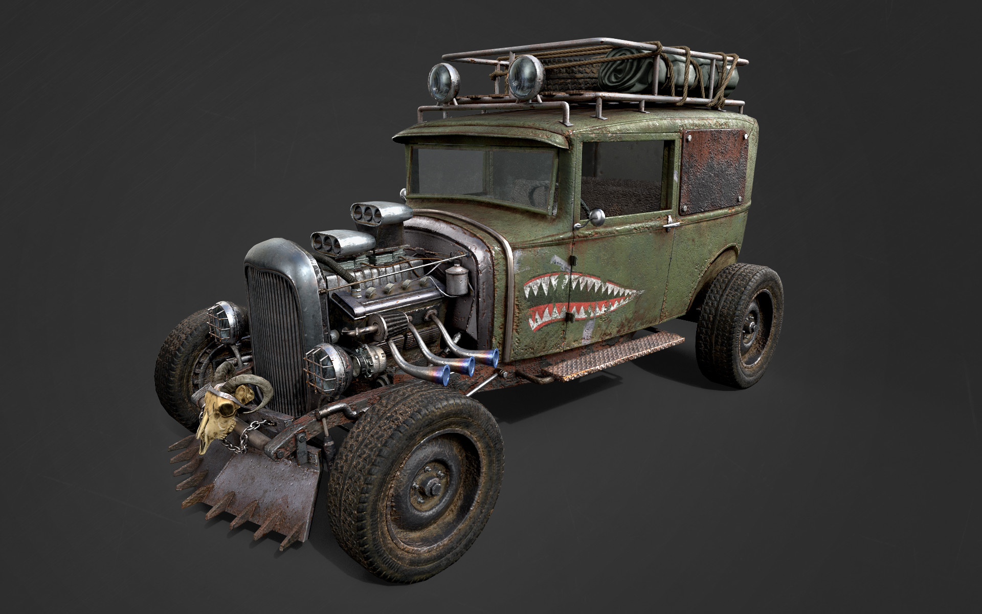 ArtStation - Hot rat rod