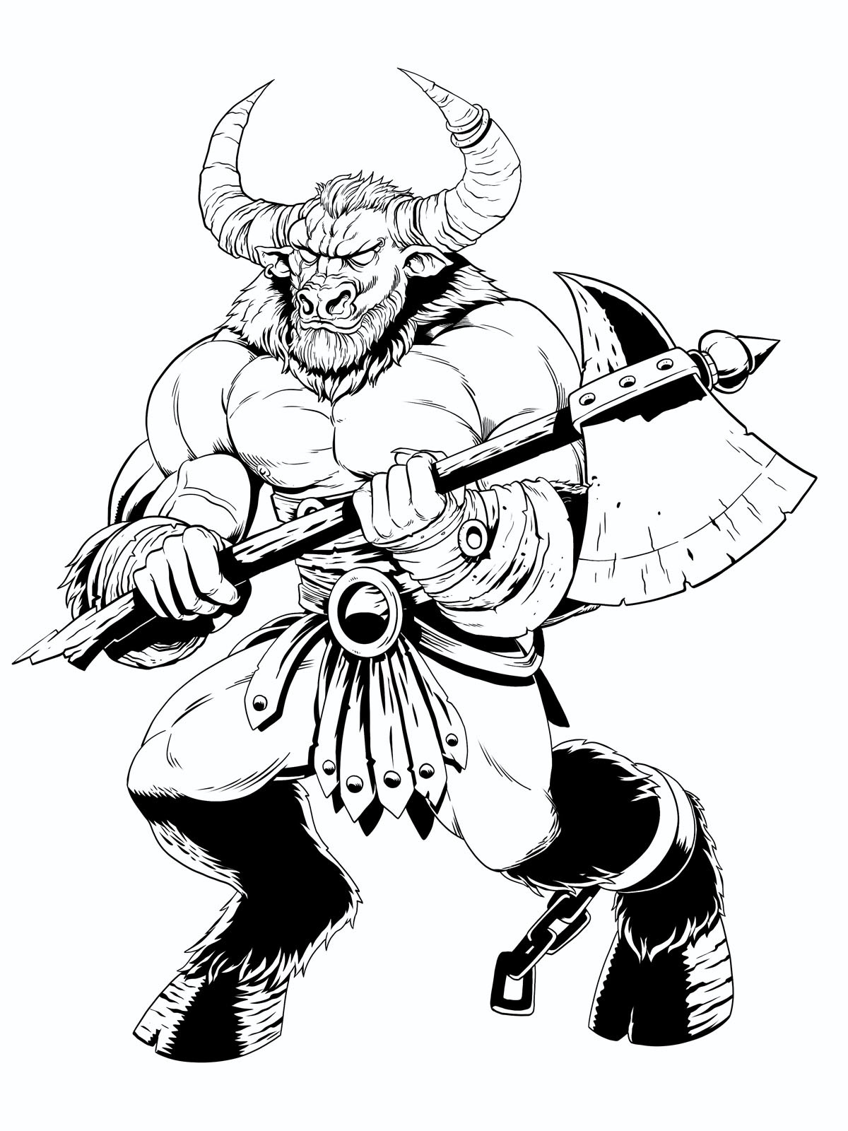 minotaur coloring