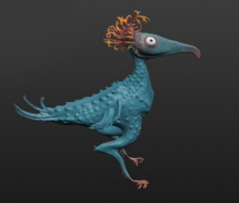 ArtStation - Bird-O-Saurus | 3D Game Asset| sculpted