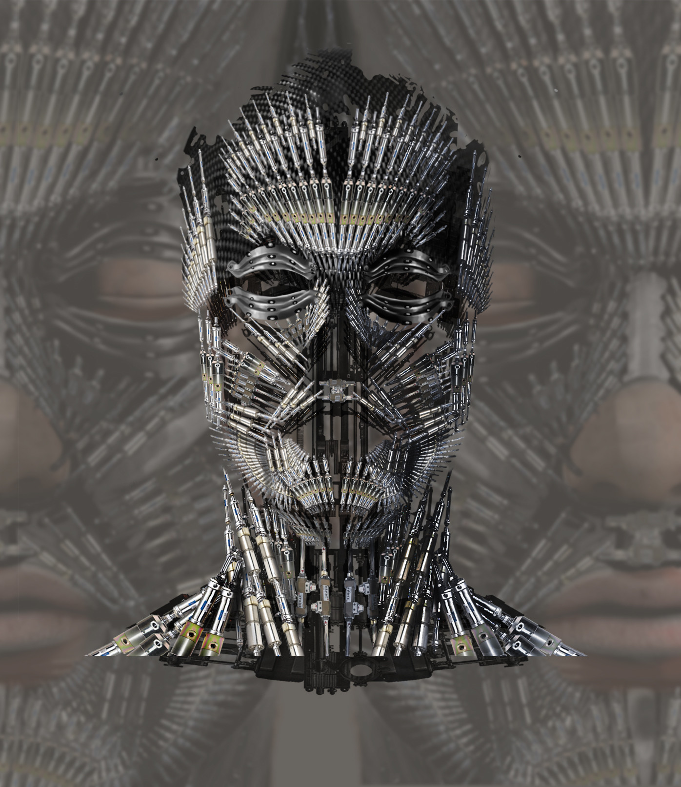 ArtStation - Tin Man - Piston Face , Robot under structure