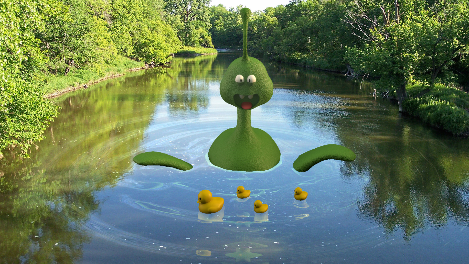 ArtStation - The River Monster and Its Ducks