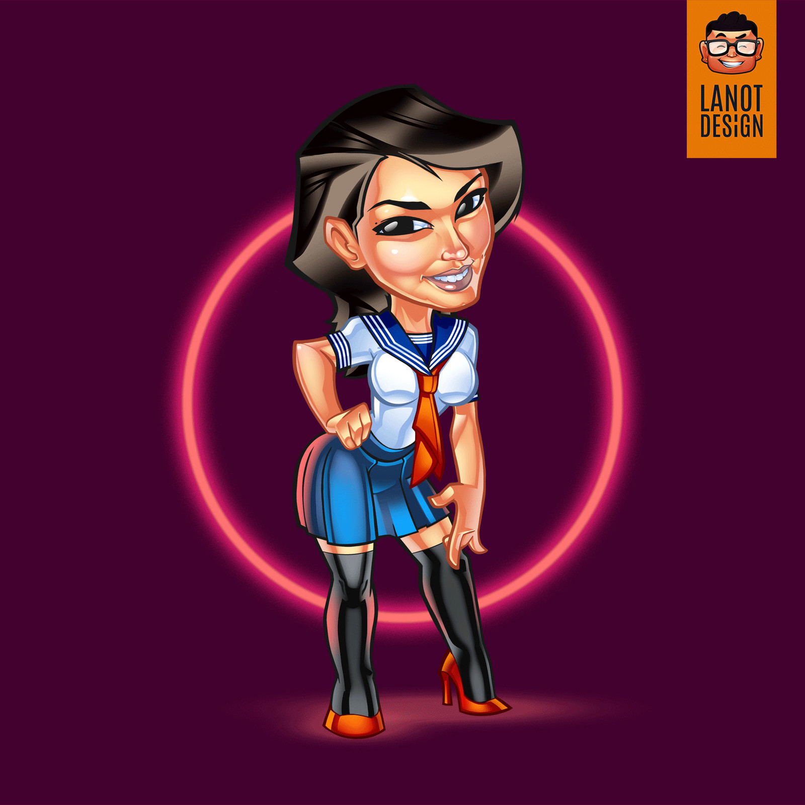 Harvey Lanot - JAV Model Fan Art Illustration