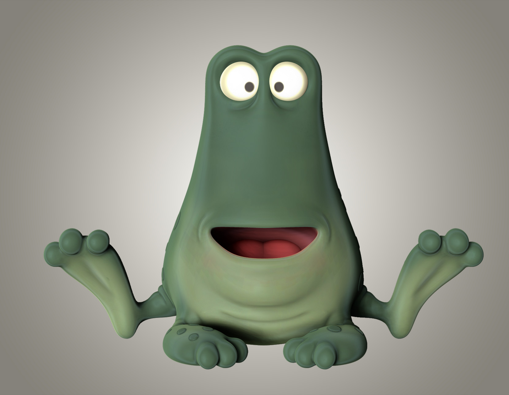 ArtStation - Cartoon Frog