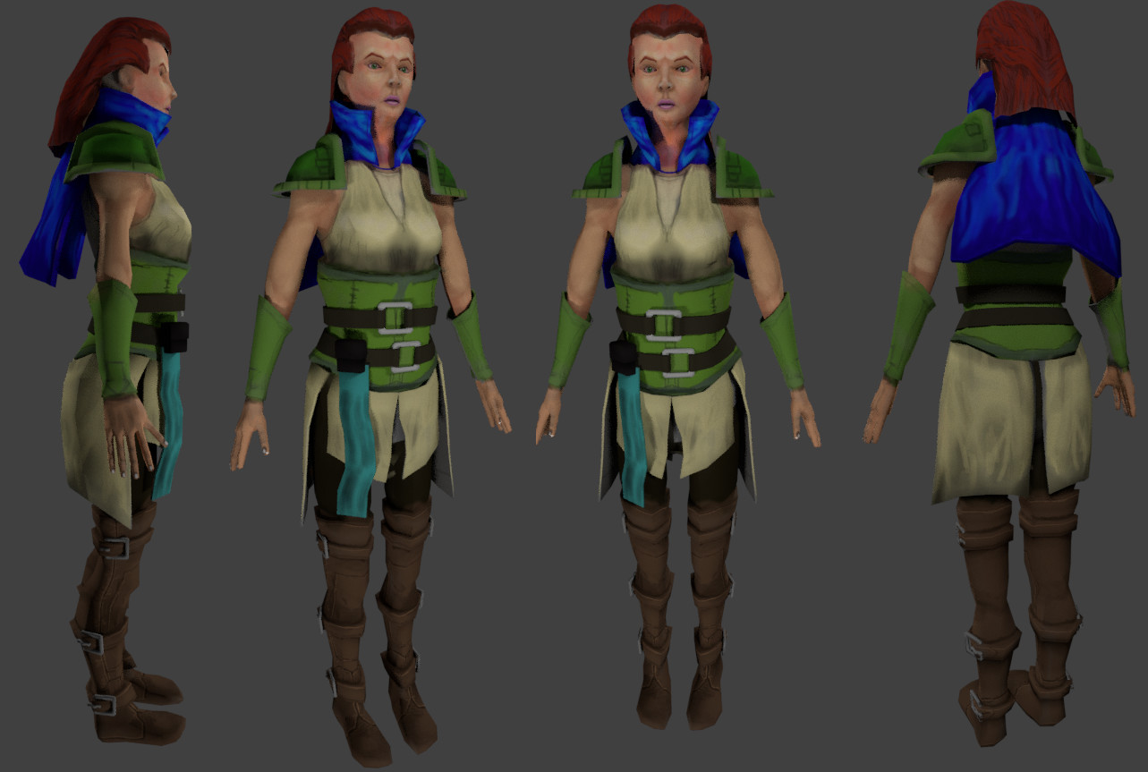 ArtStation - Raine - Character for Game project - August, 2017