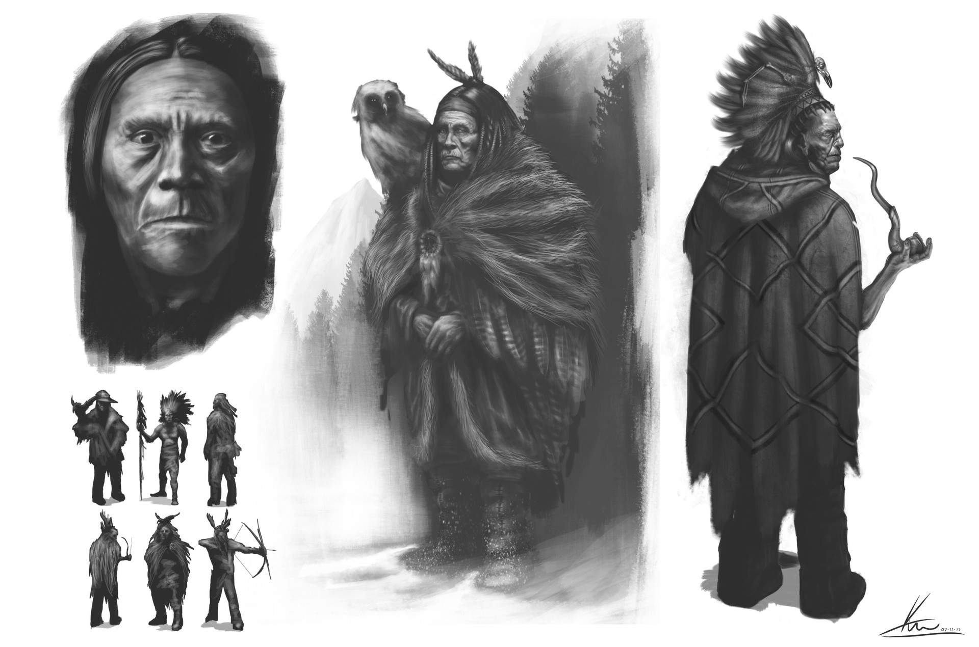 ArtStation - Native Character Sketches