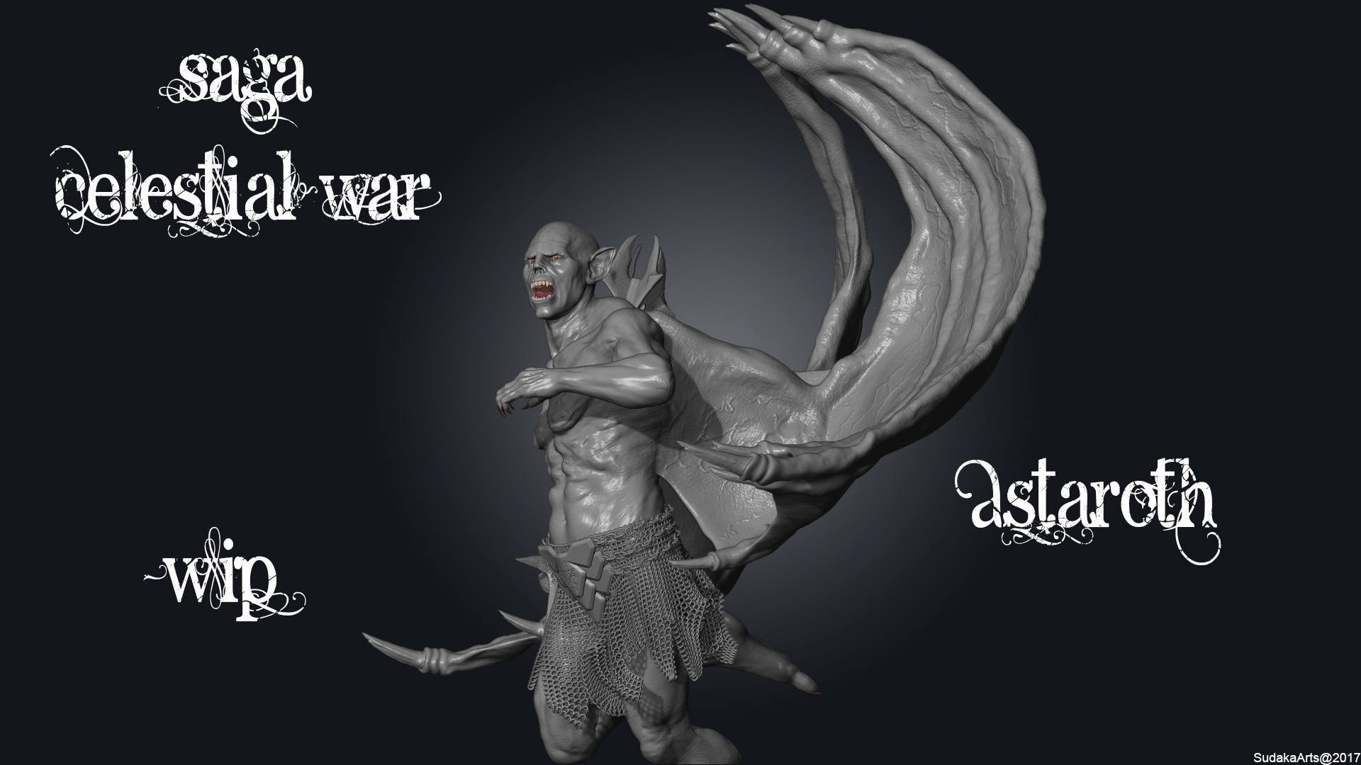 ArtStation - Saga Celestial War - Astaroth wip