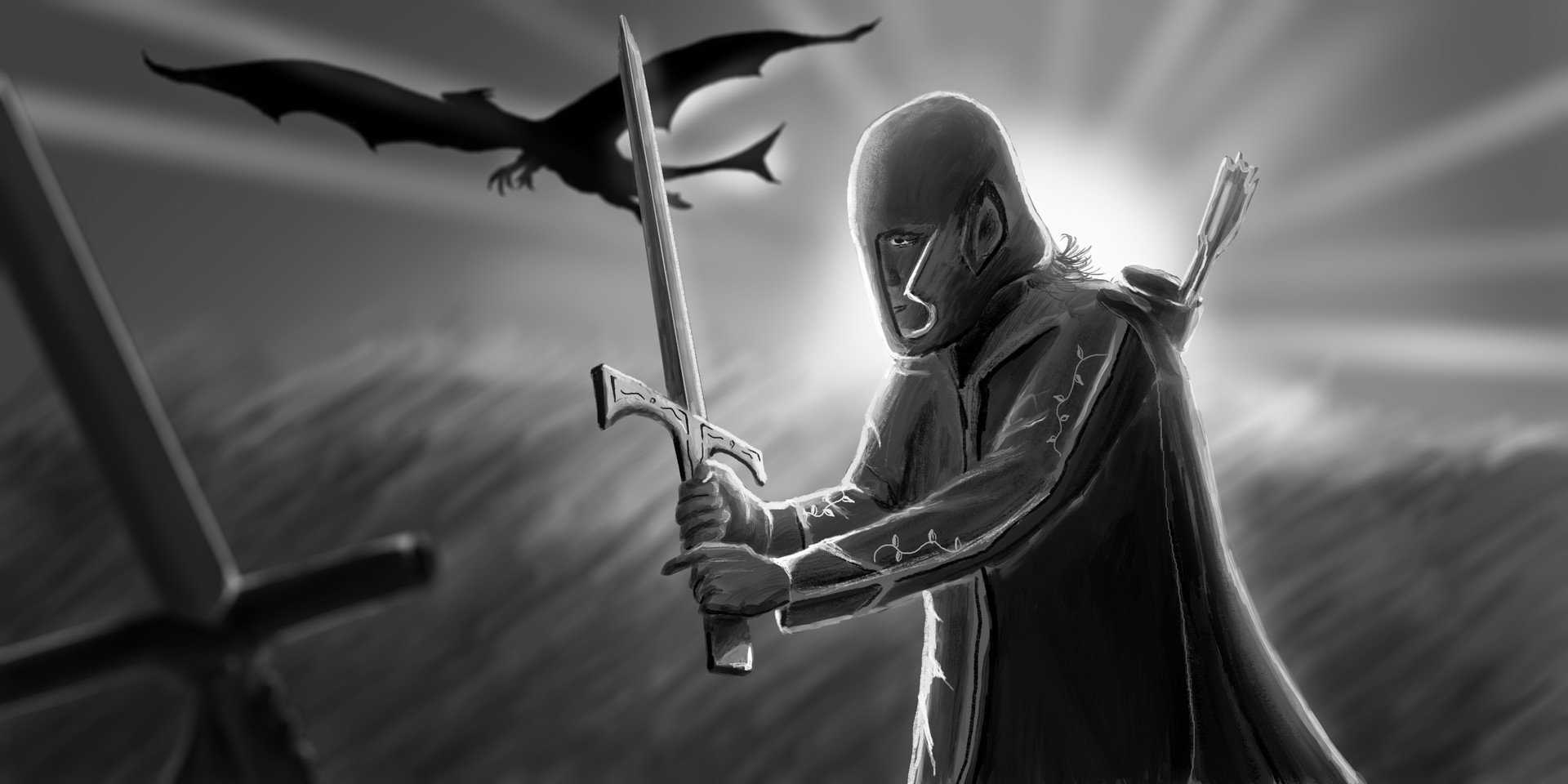 ArtStation - An Elf and His Dragon