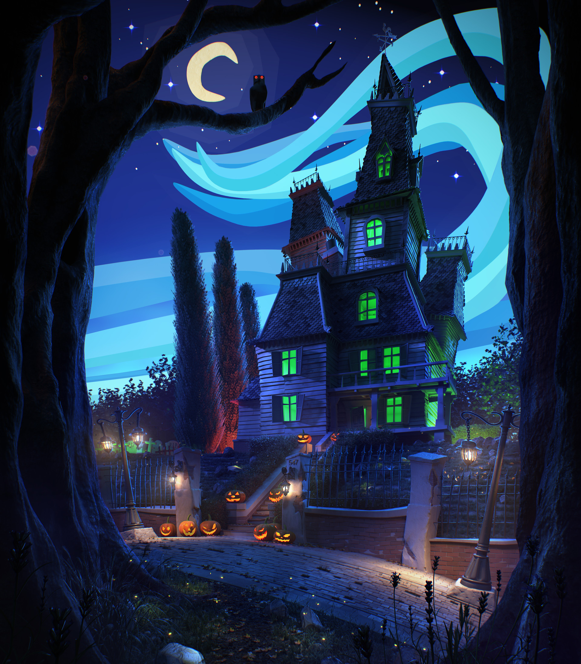 ArtStation - Weekly CG Challenge #112 Haunted House