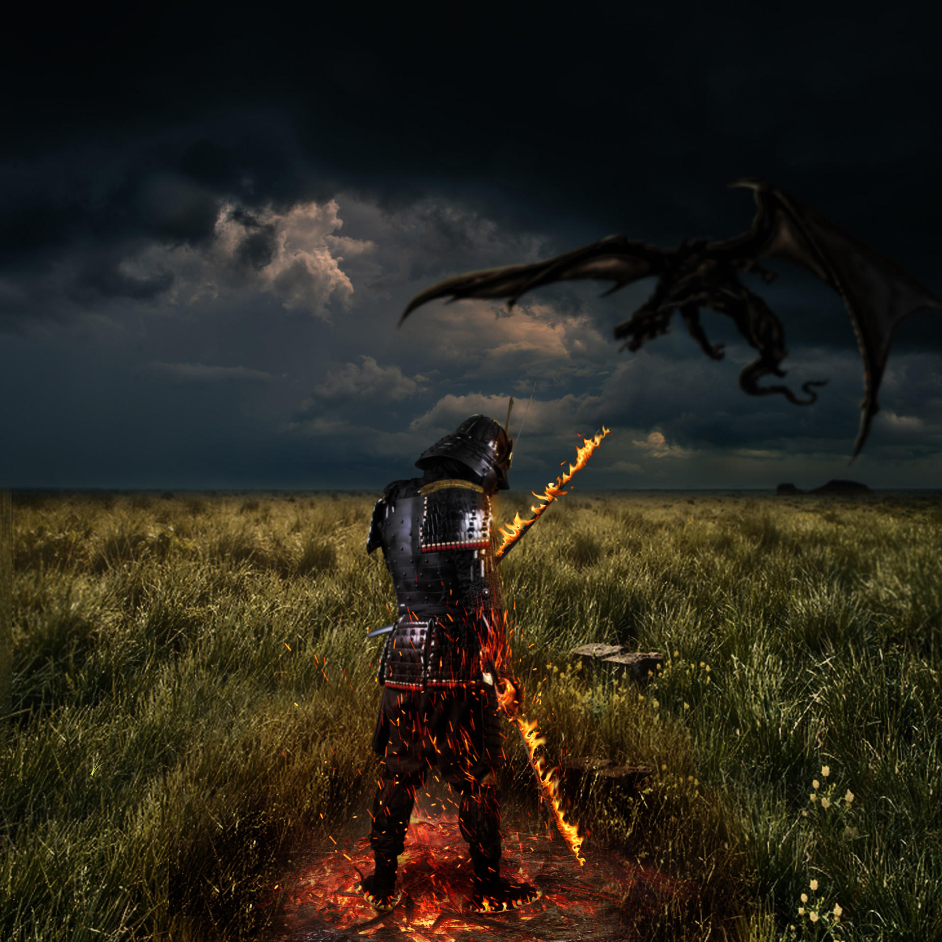 ArtStation - Samurai Fire Spell