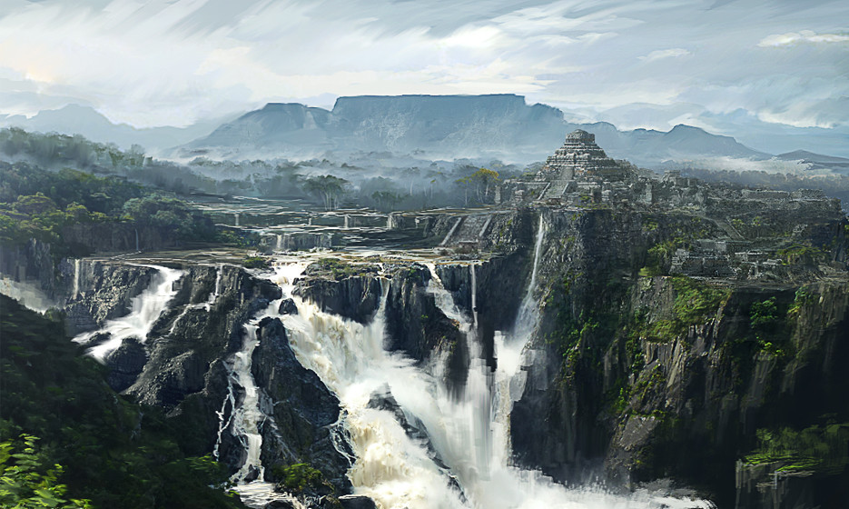 ArtStation - Waterfall Temple