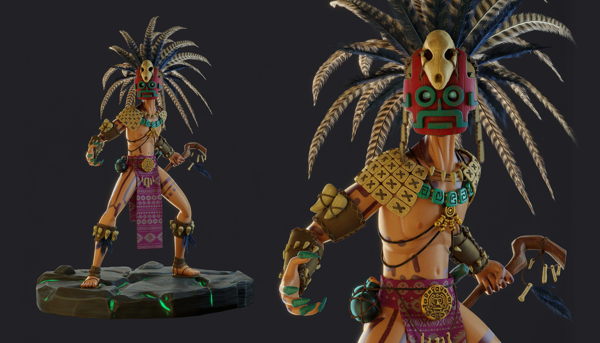 ArtStation - Aztec shaman