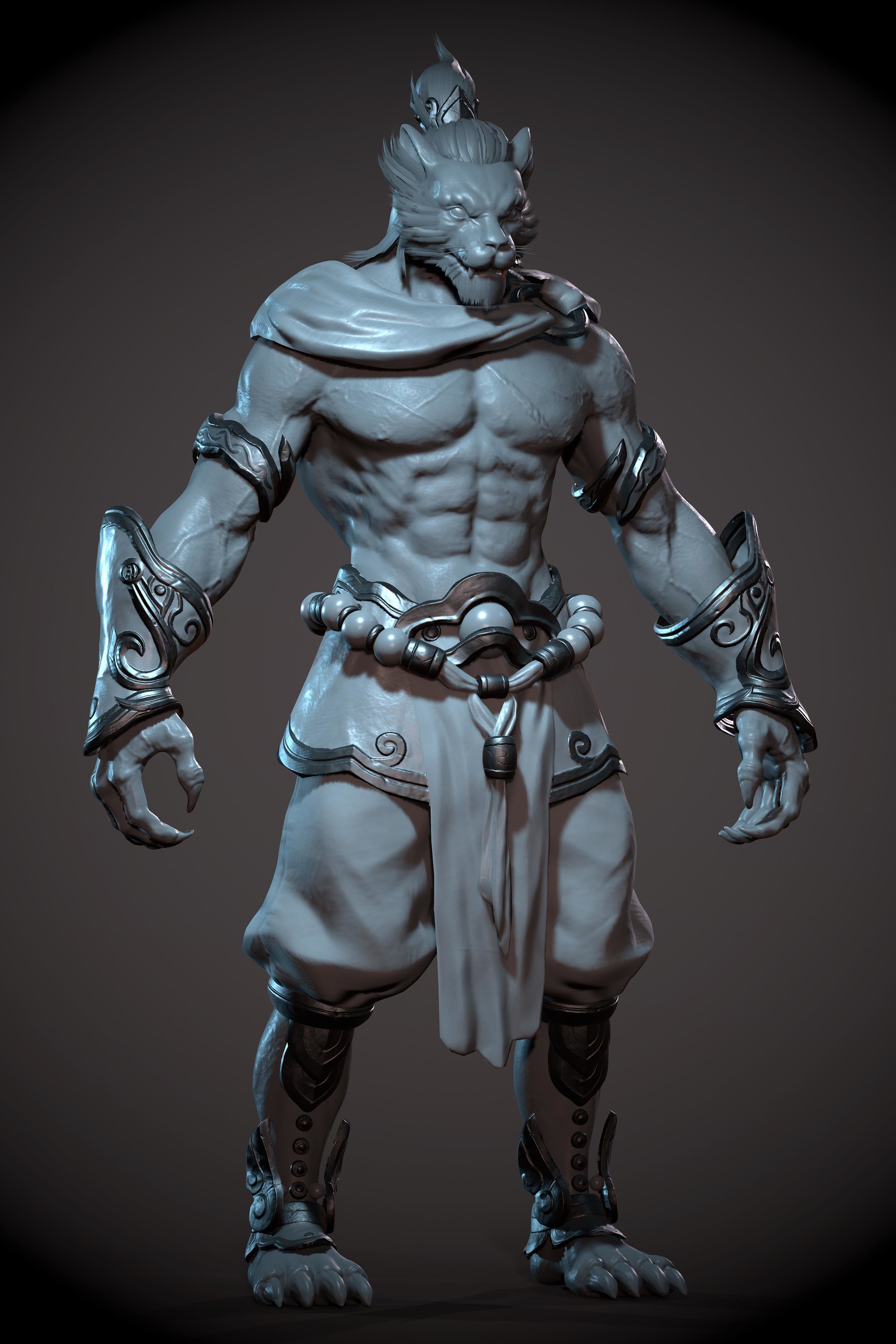 ArtStation - blood tiger render with toolbage