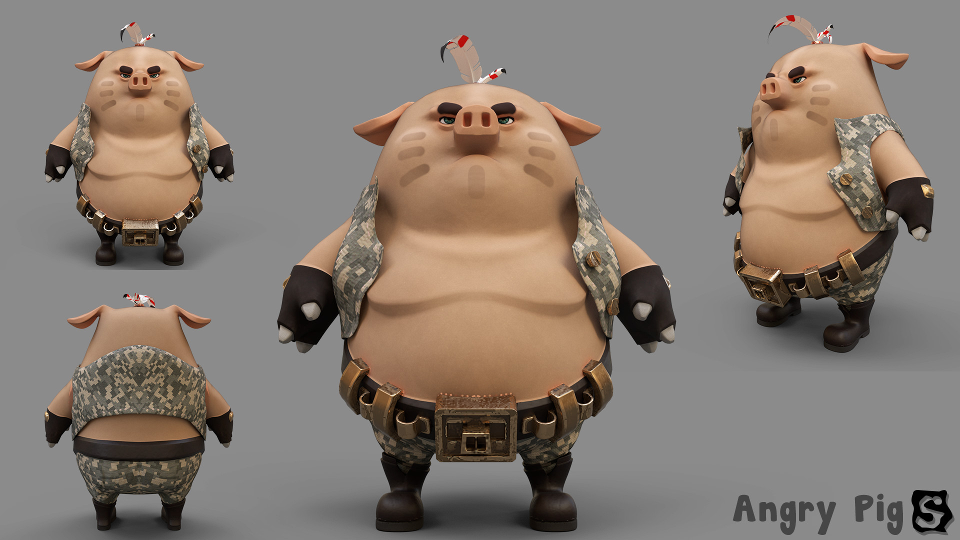 ArtStation - Angry Pig