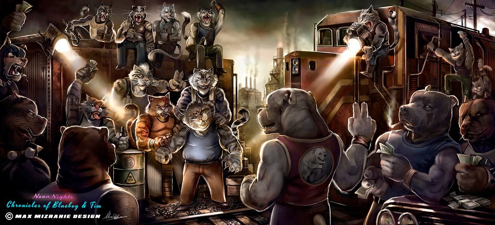 ArtStation - Scrap at the old train yard