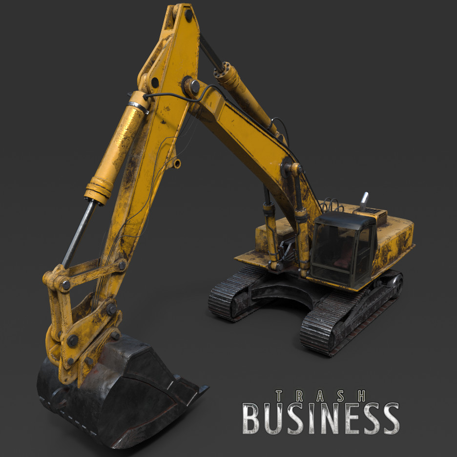 ArtStation - Excavator game model
