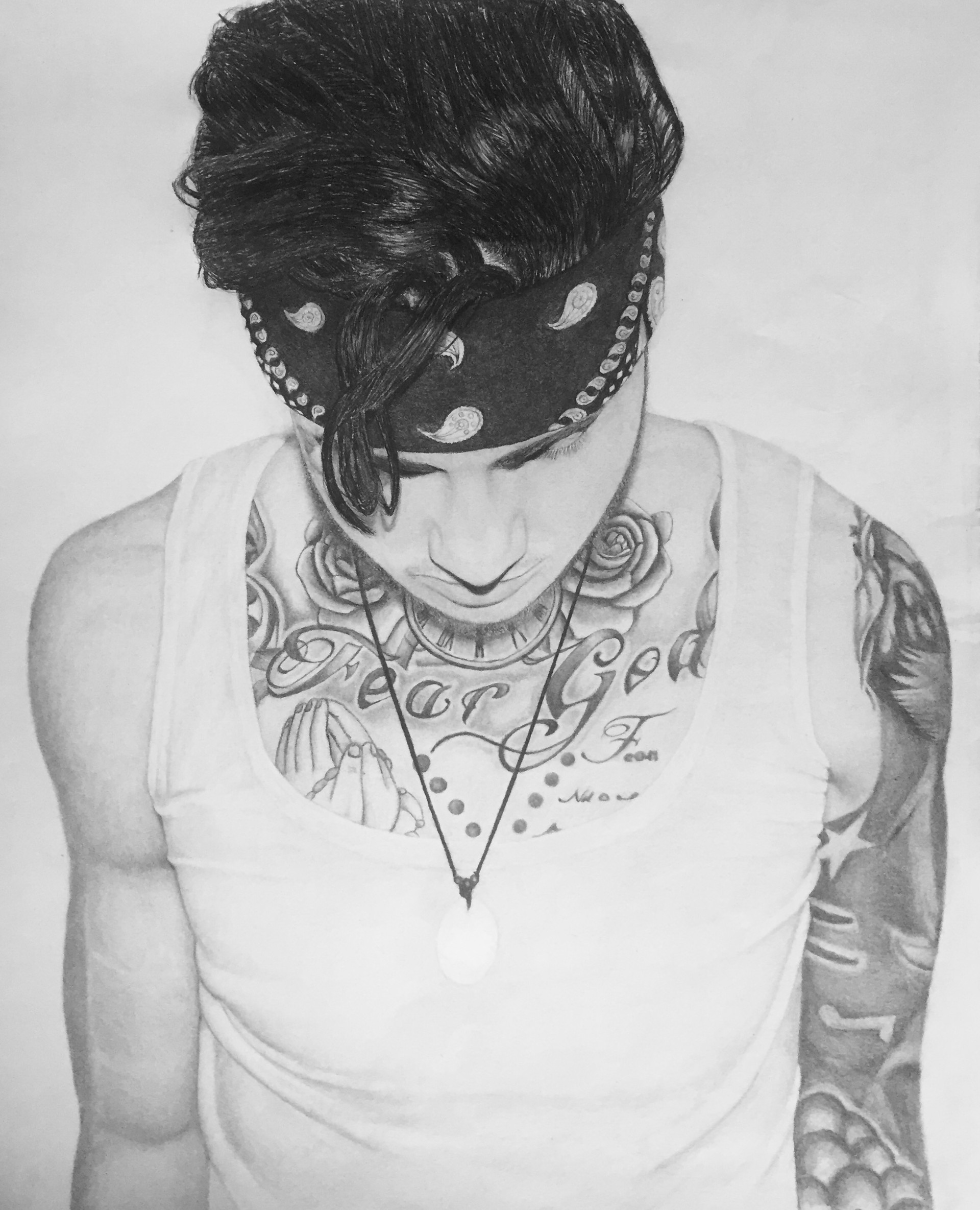 ArtStation - Hyper realistic drawing of Tattoo Model Bryce Bieniek