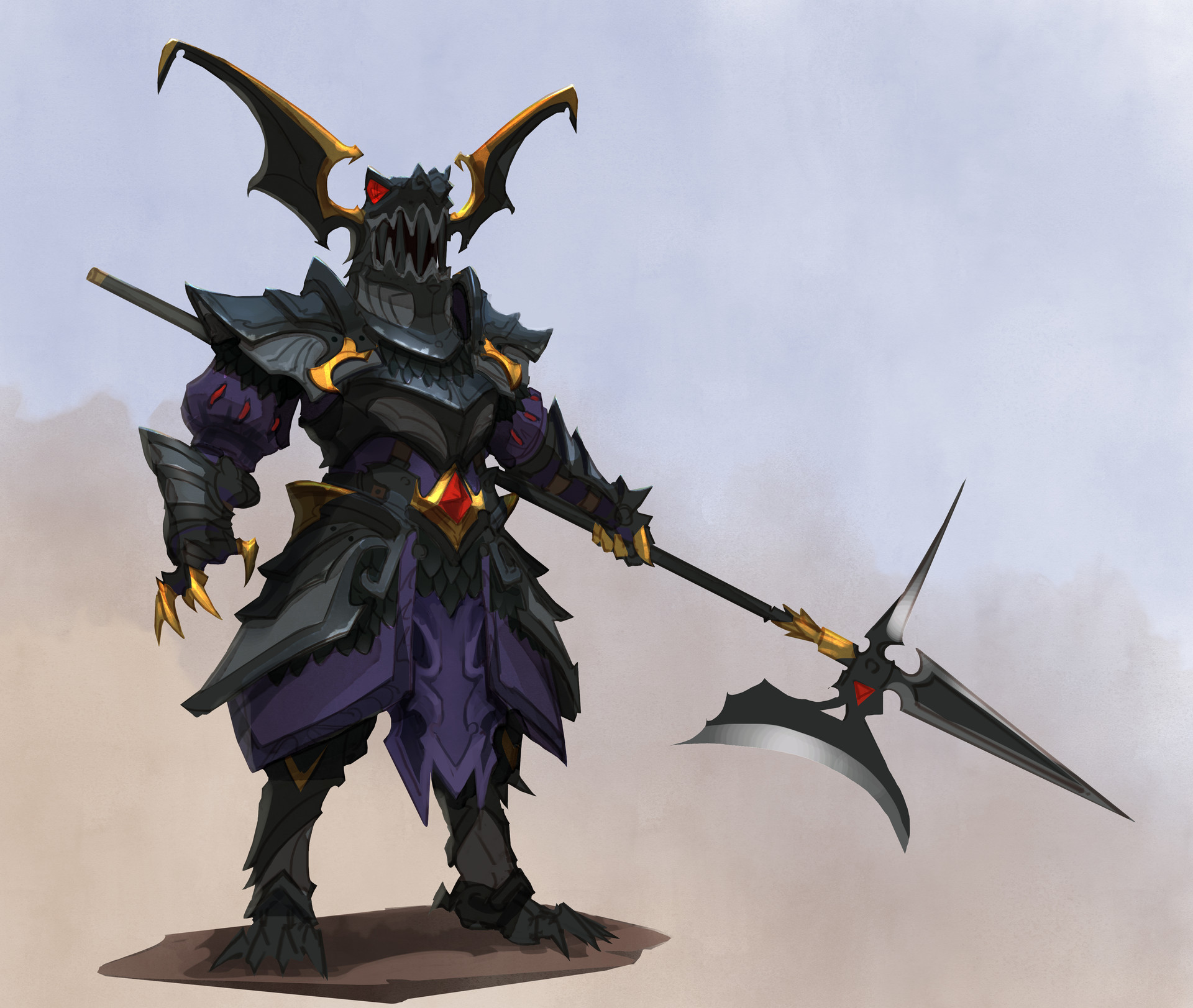 alexander-trufanov-fantasy-gargoyleknight.jpg (1920×1623)-花瓣网