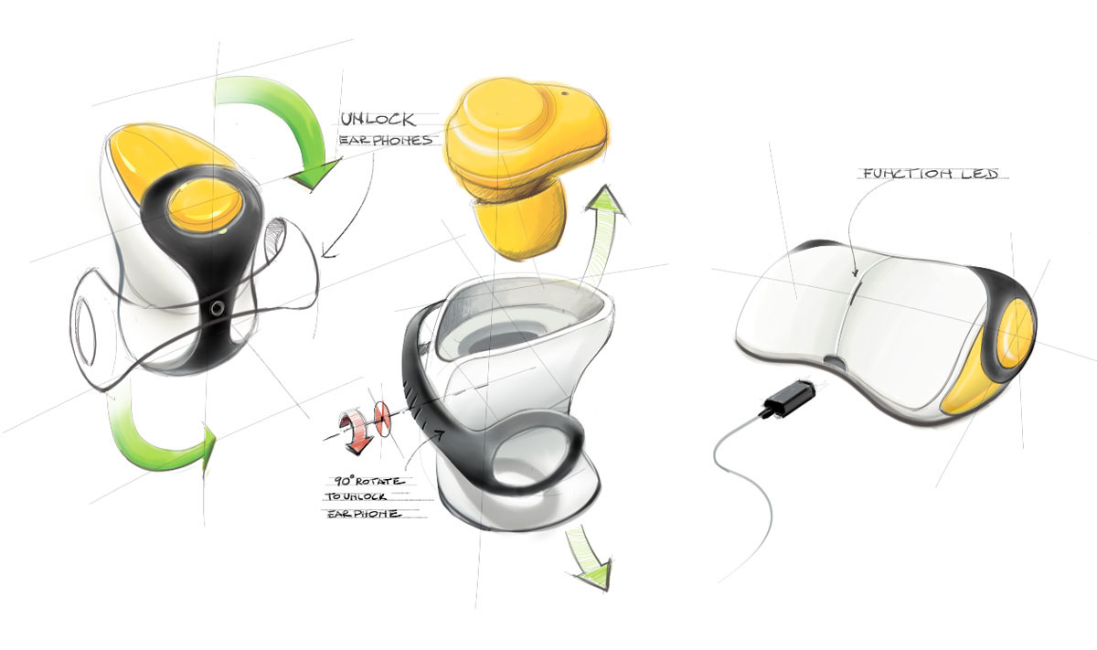 ArtStation - Frog, earbuds charger design.