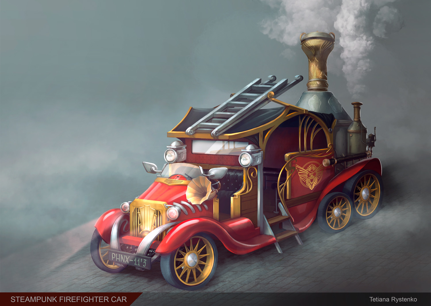 ArtStation - Steampunk Firefighter Car