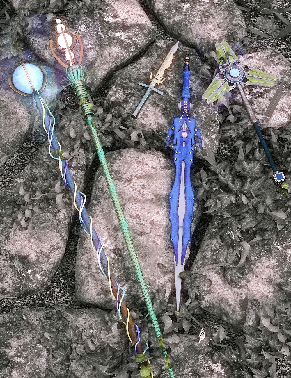 ArtStation - Magical Weapons Set