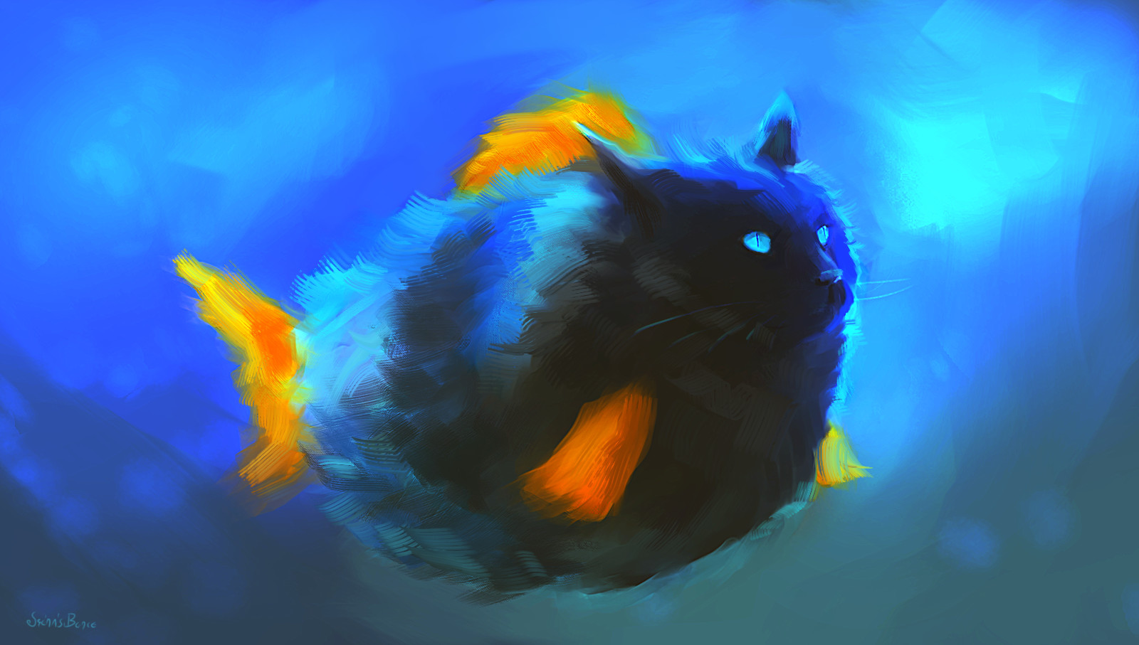 ArtStation - Fluffy Fish (30 minute speedpainting)
