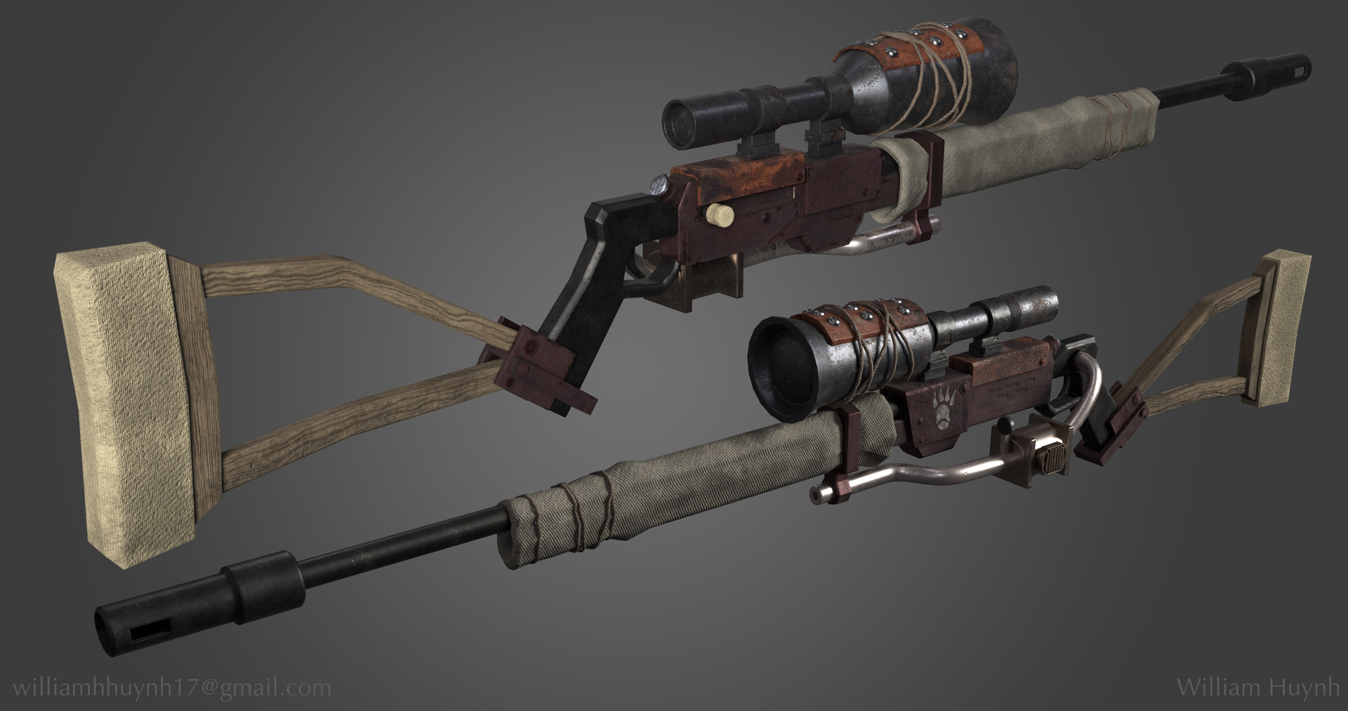 ArtStation - Air Powered Sniper Rifle
